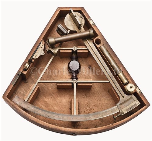 Lot 185 A Fine 12in Radius Vernier Sextant By Jesse