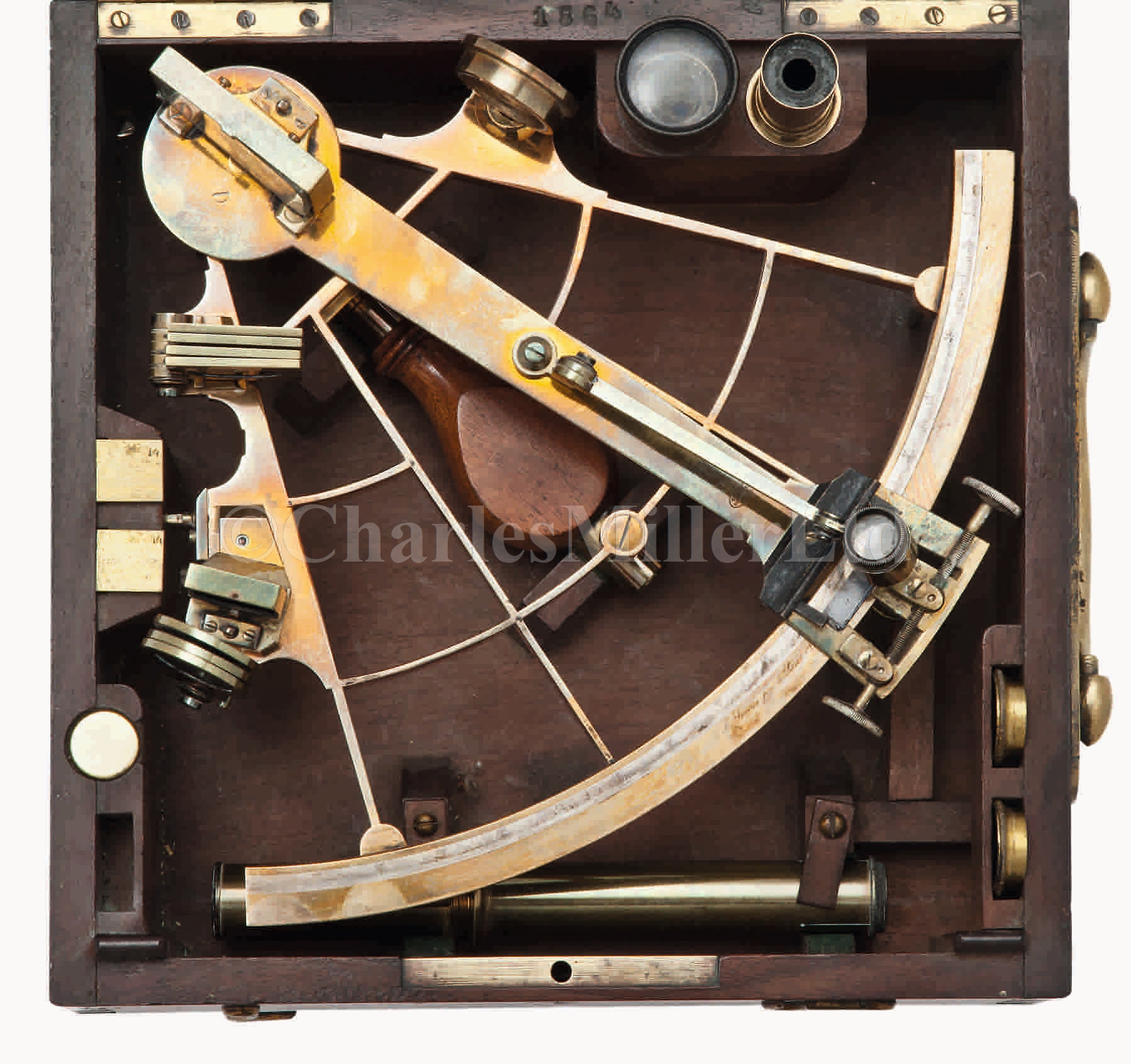 Lot 188 A 7½in Radius Vernier Sextant By E Lorieux