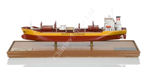 Lot 318 - A SMALL BOARDROOM MODEL OF THE M.T. STOLT
