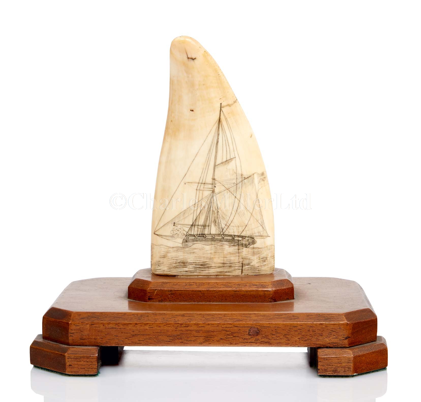 Lot 96 - Ø A 19TH CENTURY SAILOR-WORK SCRIMSHAW...