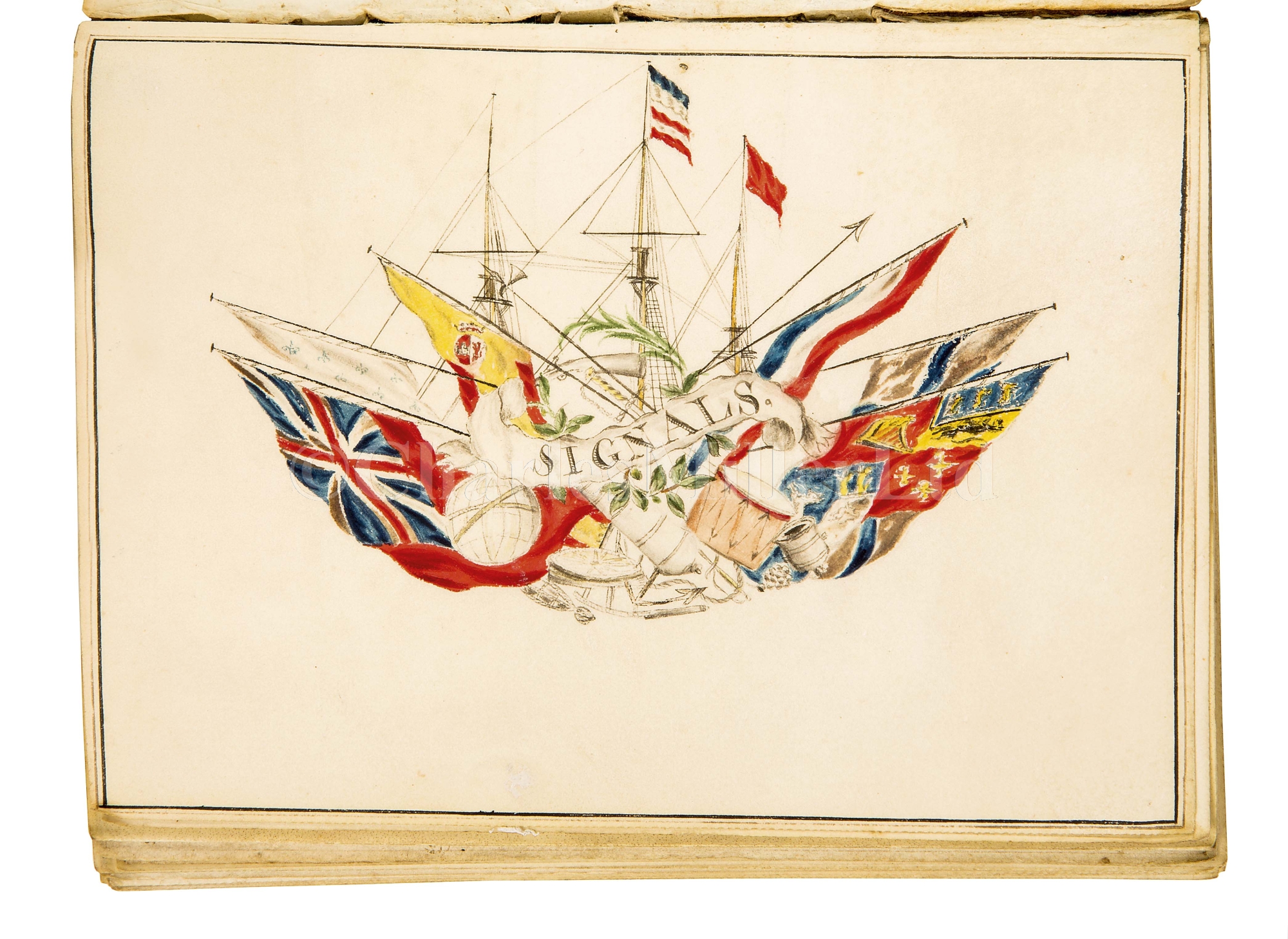 Lot 62 - NAVAL SIGNAL BOOK (HARBOUR SIGNALS, SEA...