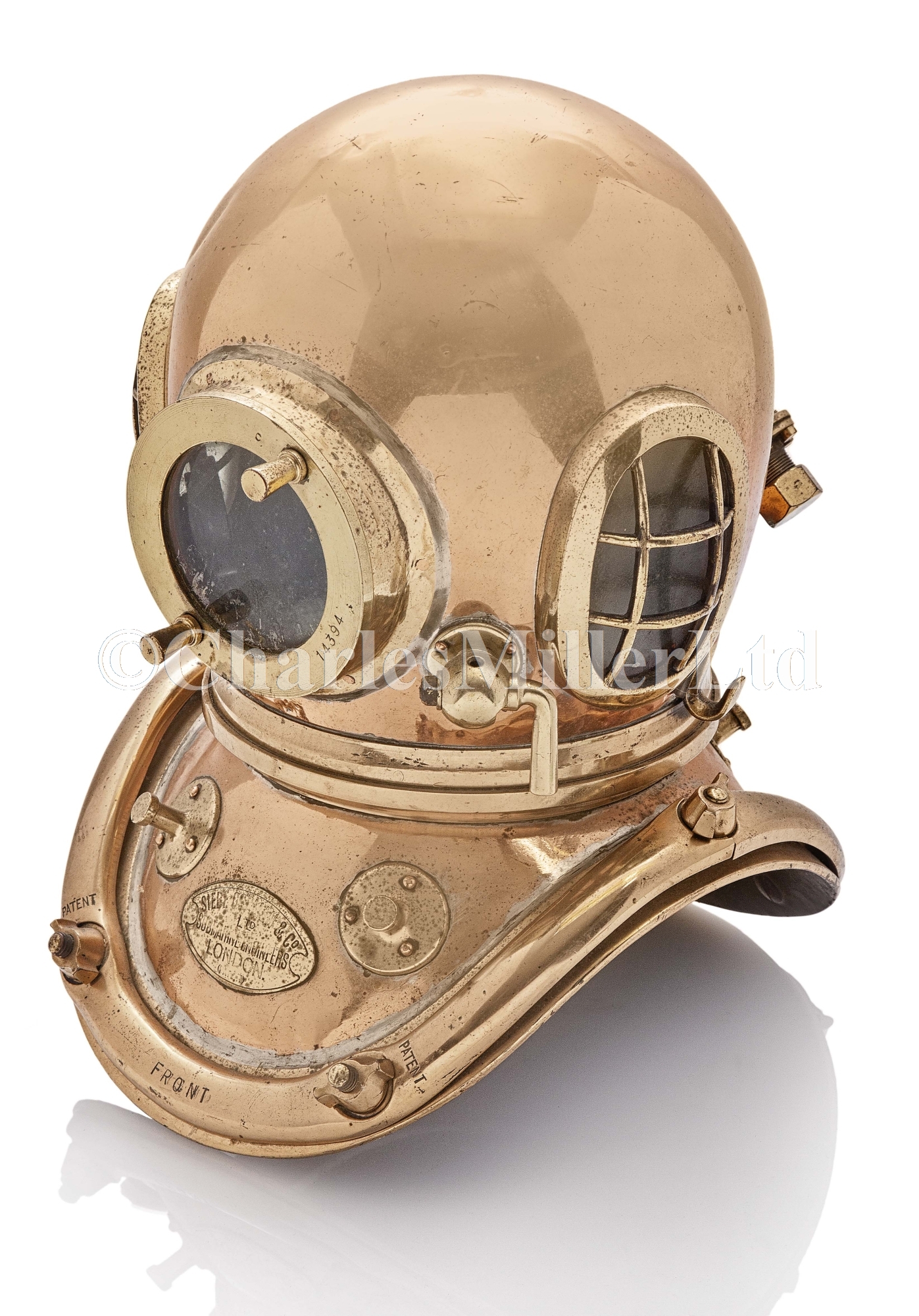 Lot 145 - A 6-BOLT ADMIRALTY PATTERN DIVING HELMET BY..