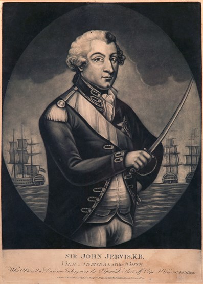 Lot 120 - 'SIR JOHN JERVIS, K.B., VICE ADMIRAL OF THE..