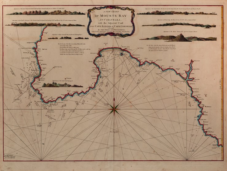 Lot 192 - ROBERT SAYER: 'A NEW CHART OF MOUNTS BAY IN..