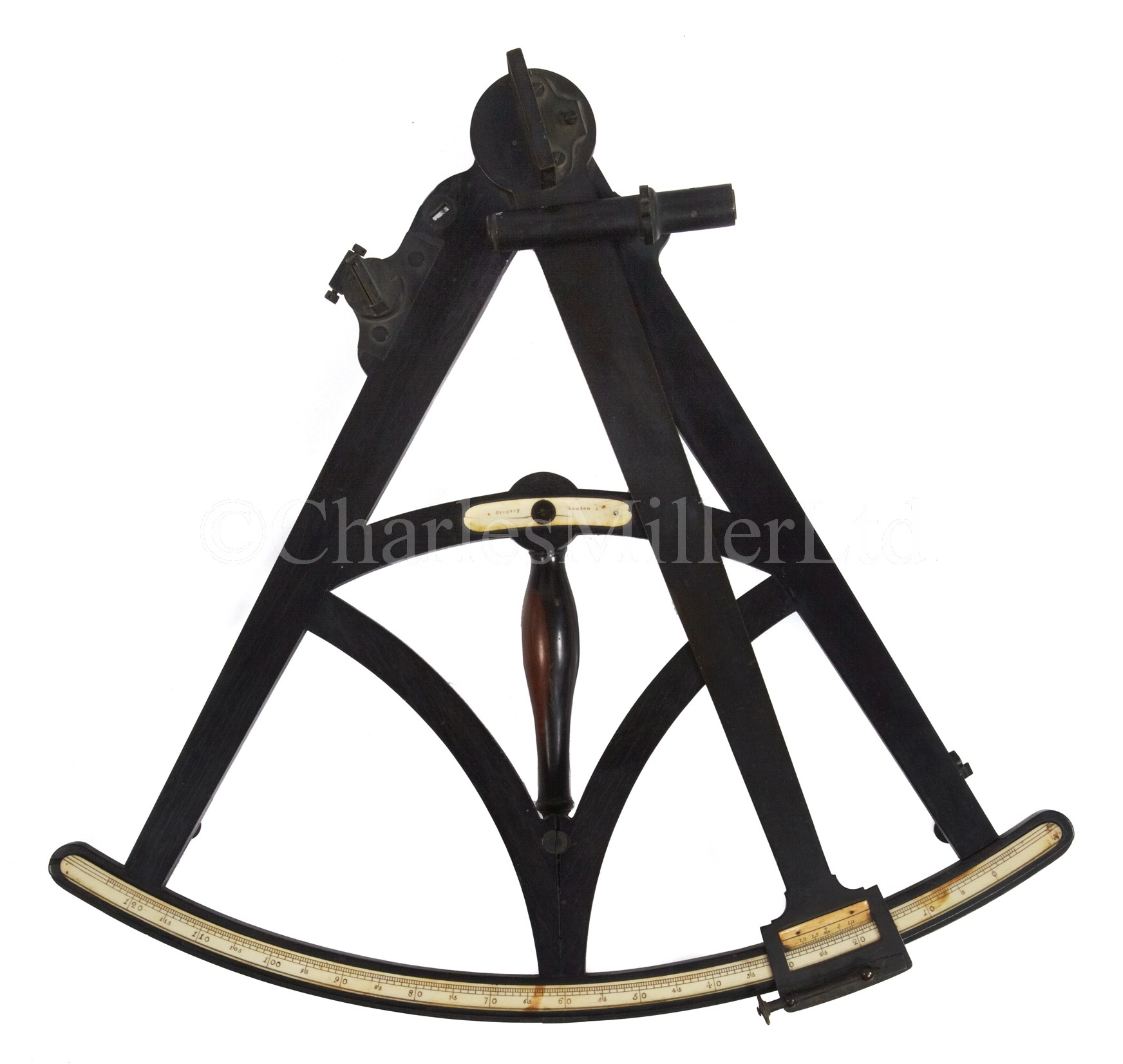 Lot 240 A Rare 18in Radius Vernier Sextant By