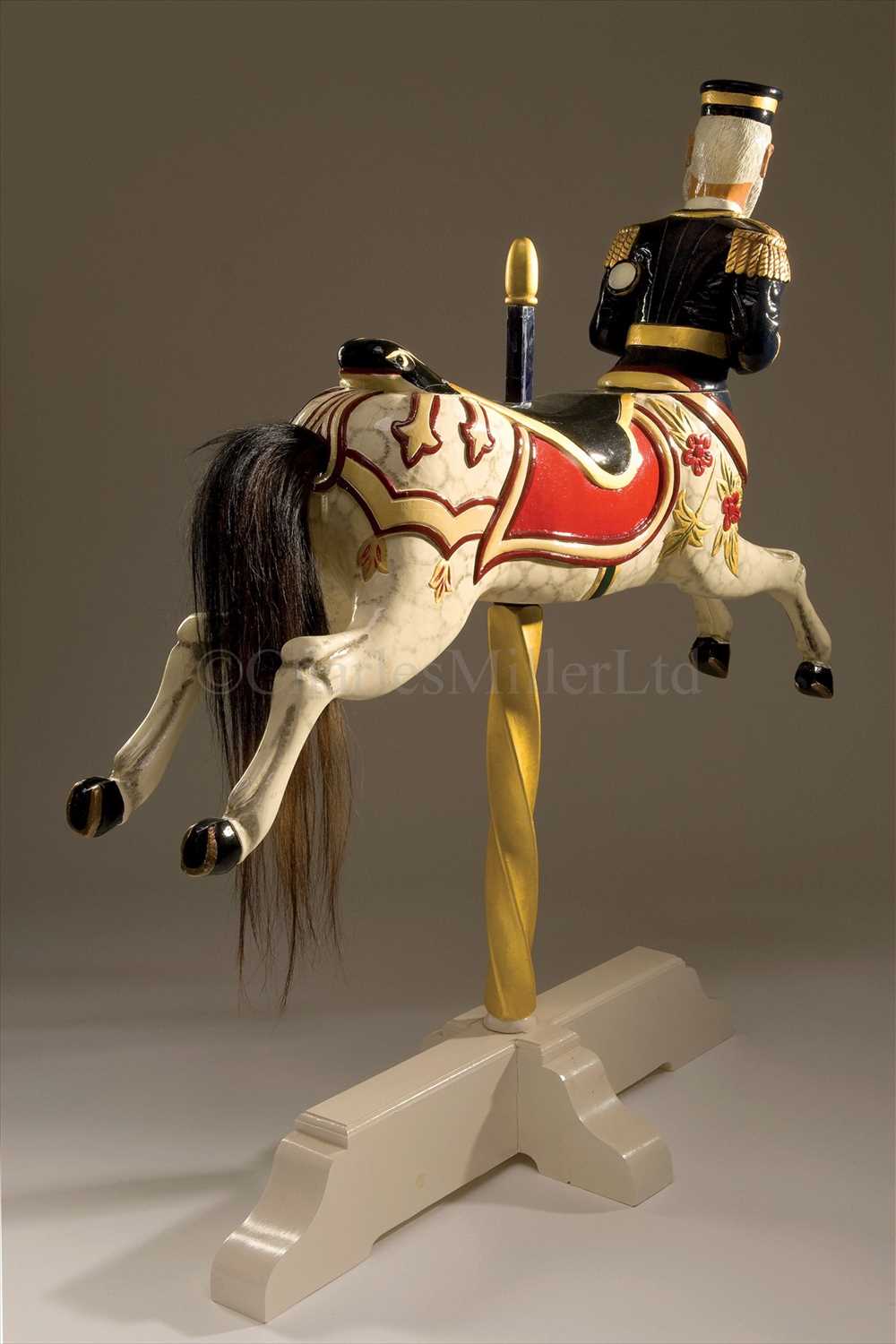 Lot 104 - A UNIQUE FAIRGROUND CENTAUR CARVING OF