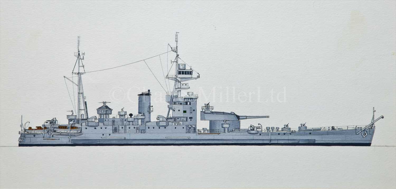 Lot 243 - ERIC DYKE (BRITISH, 1930-) Warship