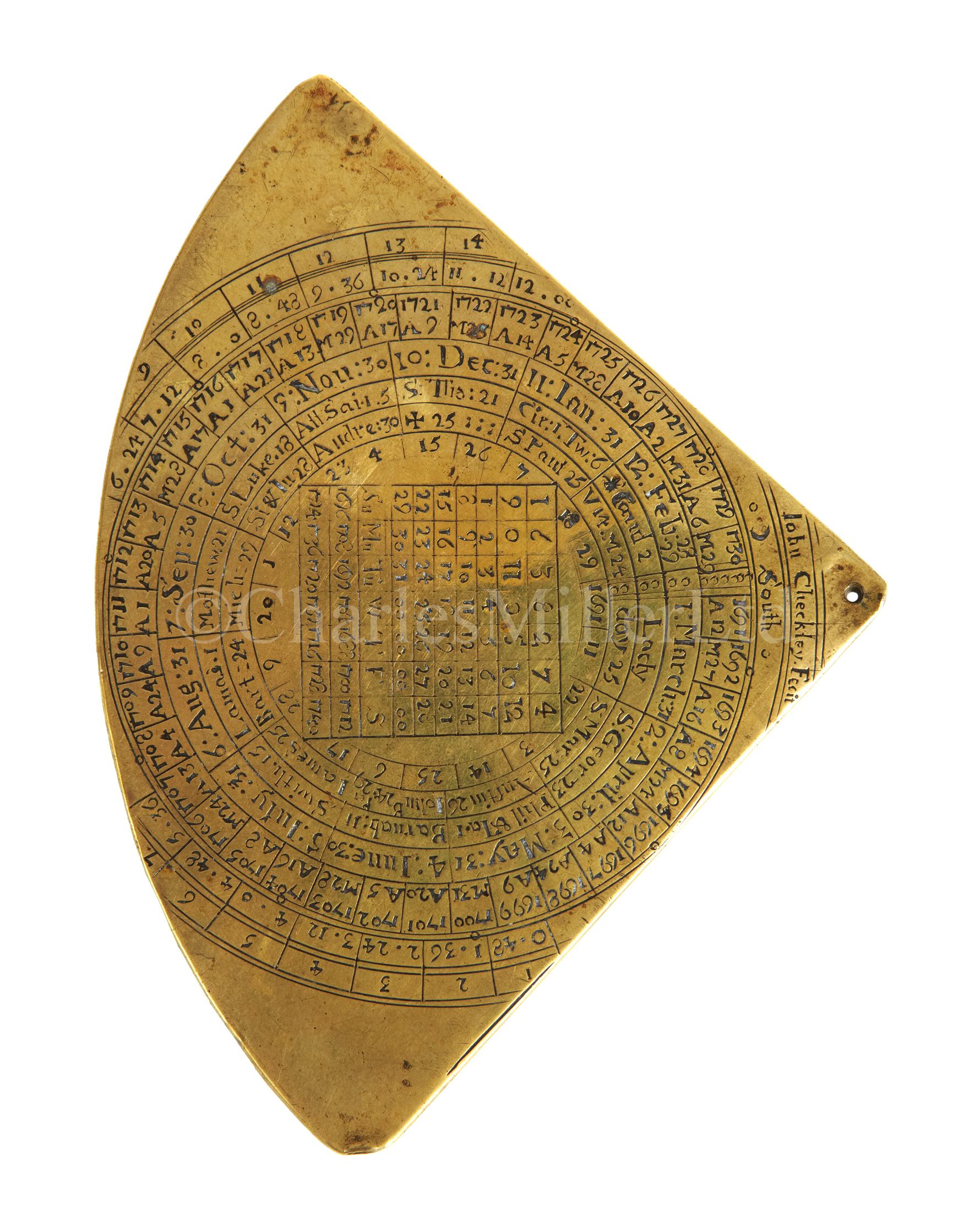 Lot 155 - A LATE 17TH-CENTURY GUNTER-TYPE QUADRANT BY..