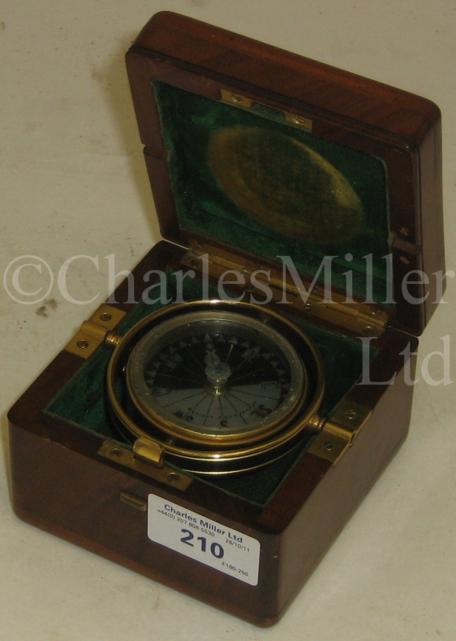 Lot 210 - A RARE SINGER'S PATENT MARINE NIGHT COMPASS