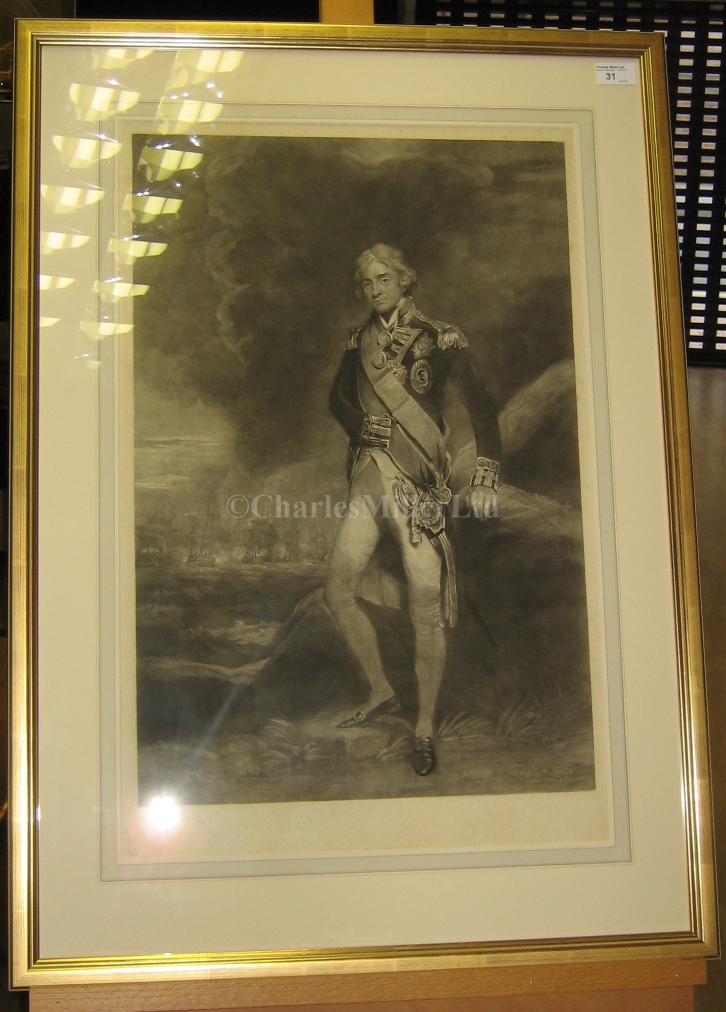 Lot 31 - AFTER JOHN HOPPNER - Nelson, Mezzotint by